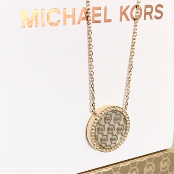 MICHAEL Michael Kors | Jewelry | Mk Mother Of Pearl Gold Tone Monogram ...